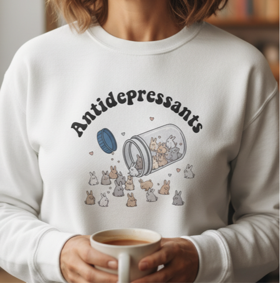 Antidepressants Bunny Sweatshirt – Bunns & Stuff